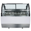 55.5 in. 10 Pan Gelato Display Freezer, Ice Cream Display Freezer ...
