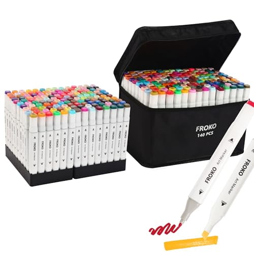 Click here for Froko Alcohol Markers  140 Colors Dual Tip Art Mar... prices