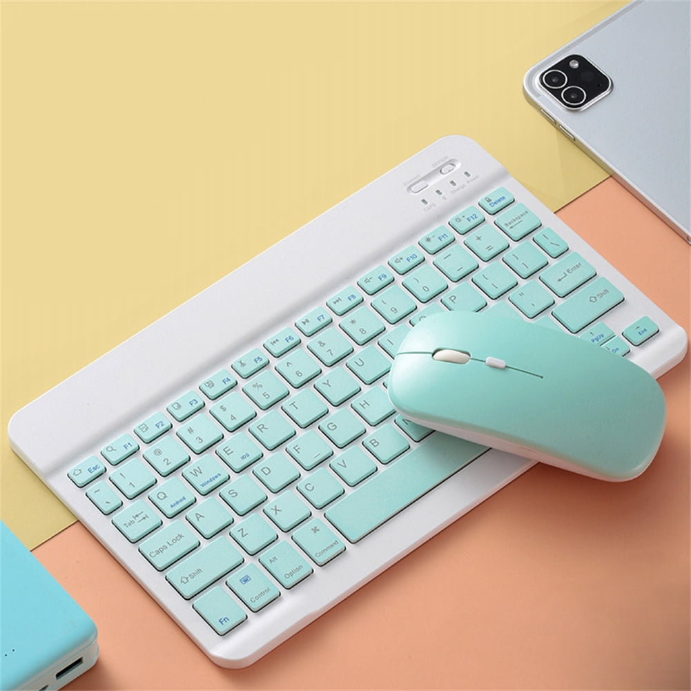 Mini Wireless Bluetooth Keyboard Mouse Set Rechargeable For Laptop Tablet Pc