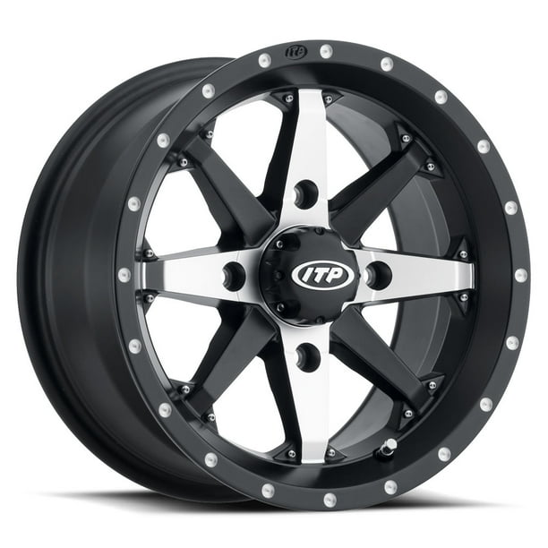ITP Cyclone 14x7 ATV/UTV Wheel - Machined/Matte Black (4/110) 5+2 ...