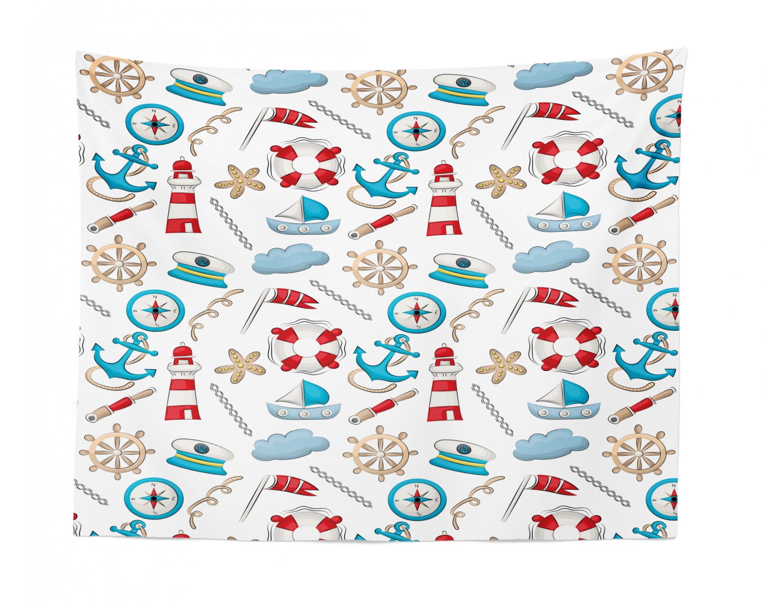 Romantic Tapestry, Valentine's Hearts Lovers Heartbroken Amour Graphic on Plain Backdrop, Fabric ...