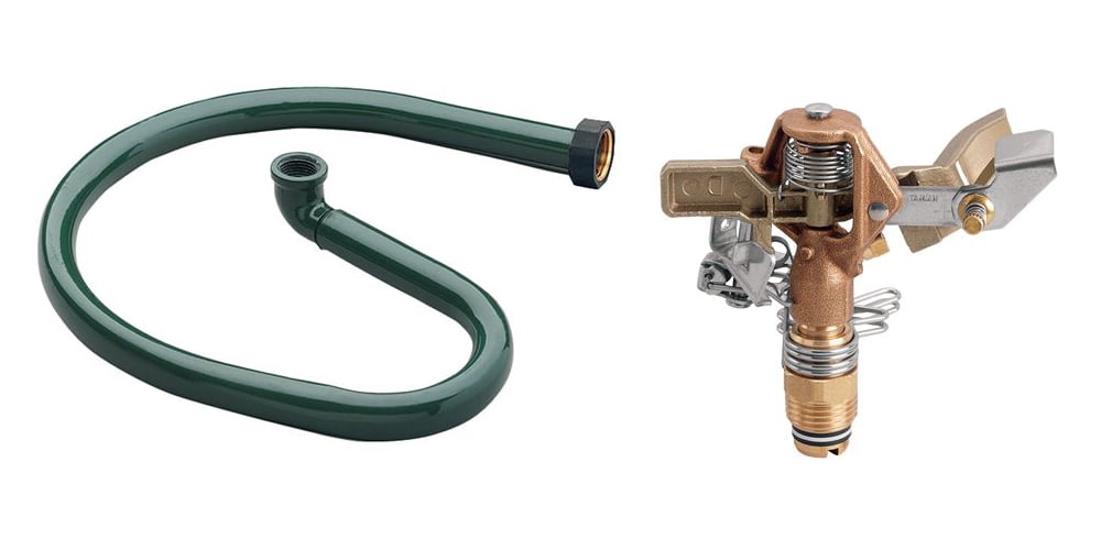 Orbit Brass Impact Sprinkler Head and Metal Ring Base Bundle - Walmart.com