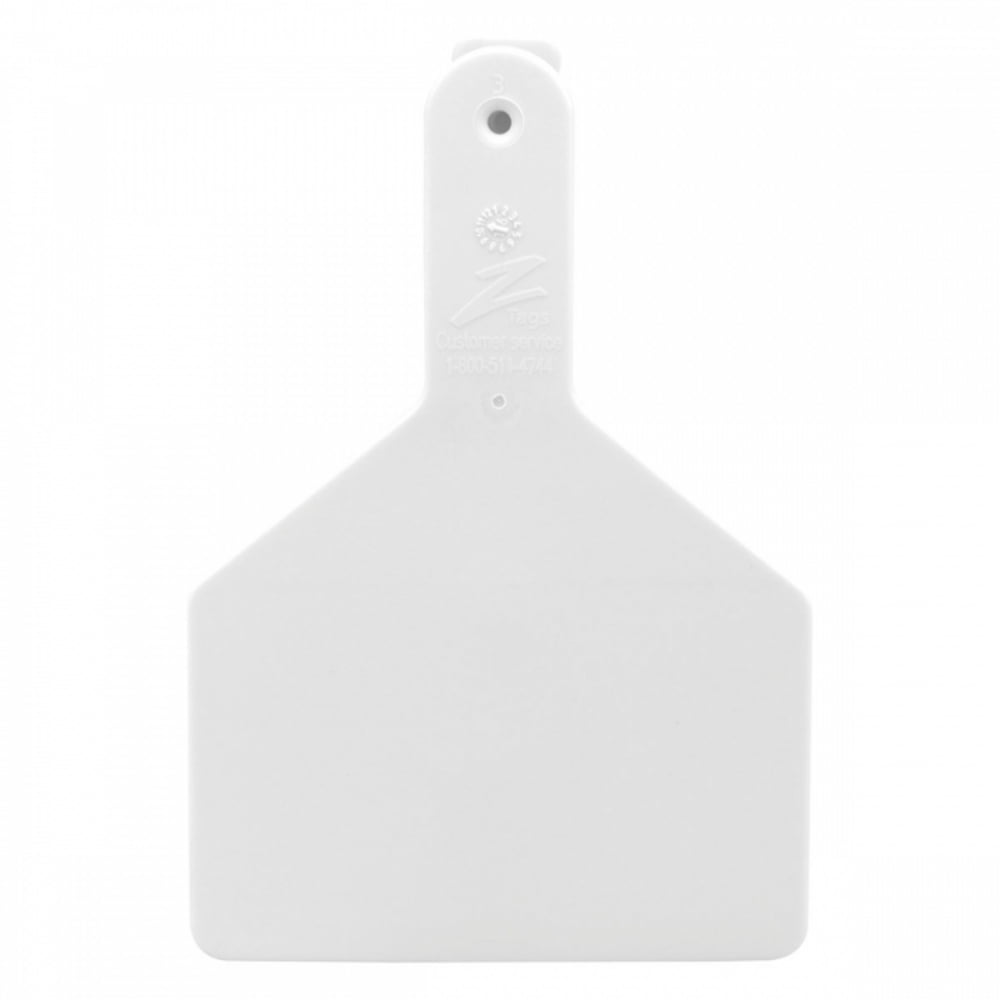 Z Tags 100 Count 1-Piece Blank Tags for Cows, White - Walmart.com