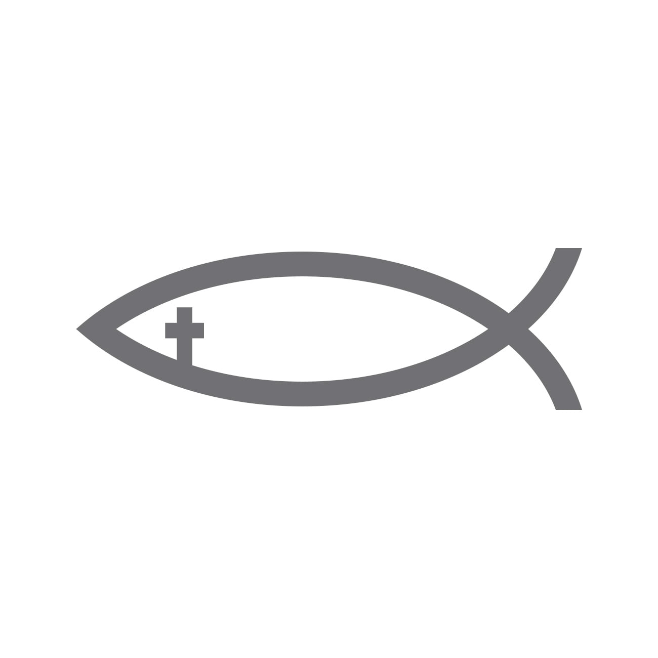 Christian Jesus Fish Cross Sticker Decal Die Cut - Self Adhesive Vinyl ...