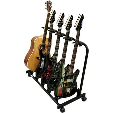Flycity 4-Guitar Stand with Amp Stand, 3-Tier Rack & Cloth Drawer ...