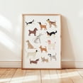 Affixzi Dog Wall Art Print, Colourful Dog Breeds Poster, Animal Lover ...