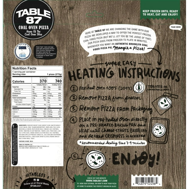 Table 87 Frozen Pizza Nutrition | Cabinets Matttroy