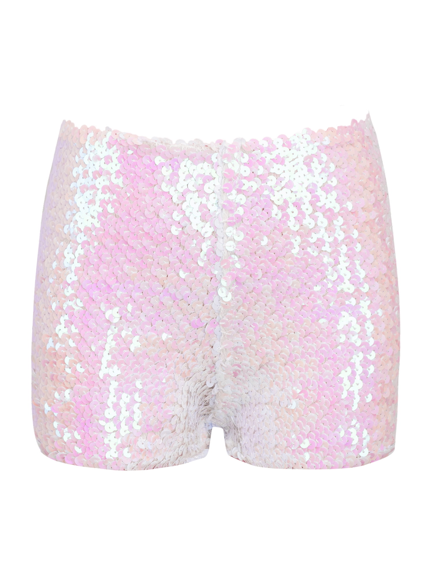 YEAHDOR Kids Girls Allover Sparkly Sequins Dance Shorts Shiny Jazz Hip ...