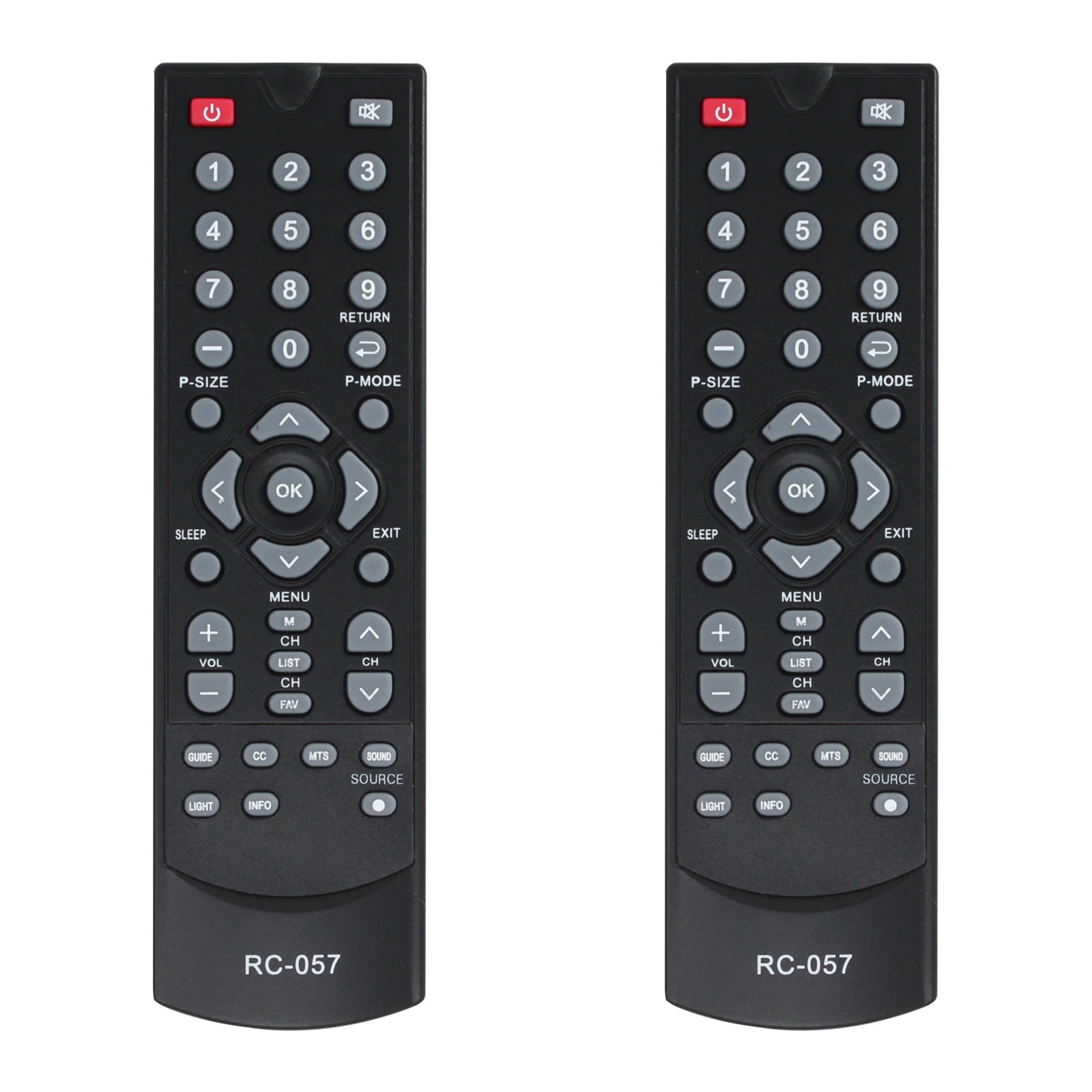 2-Pack RC-057 Remote Control Replacement - Compatible with Coby ...