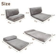 Folding Sofa Bed,Extra Thick and Long Fluffy 4 Position Convertible ...