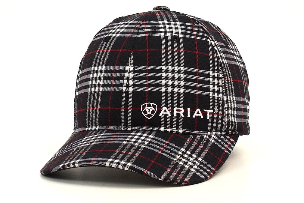 Ariat Accessories Men's Plaid Baseball Cap OS Navy/Red - Walmart.com