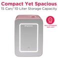 Frigidaire, Mini Lighted Beauty Mirror Fridge, 6.5L capacity, Pink ...