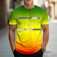 Afdoent Mens T Shirts Summer Casual Gradient Letter Print Short Sleeve ...