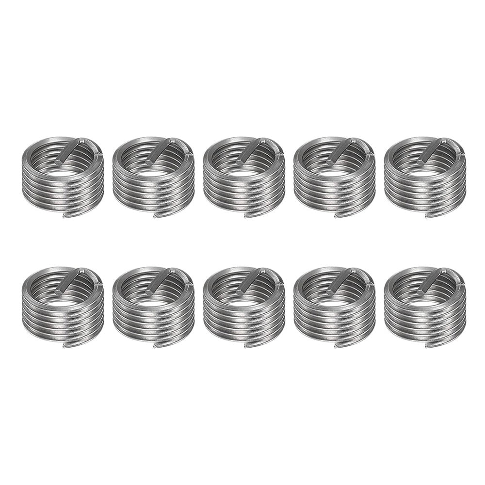 10 Pcs 304 Stainless Steel Metric M16x2.0x1D Wire Thread Inserts Steel ...