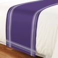 Bed Runner Purple Grid Bedding Scarves Soft Decorative Bed Flag Solid ...