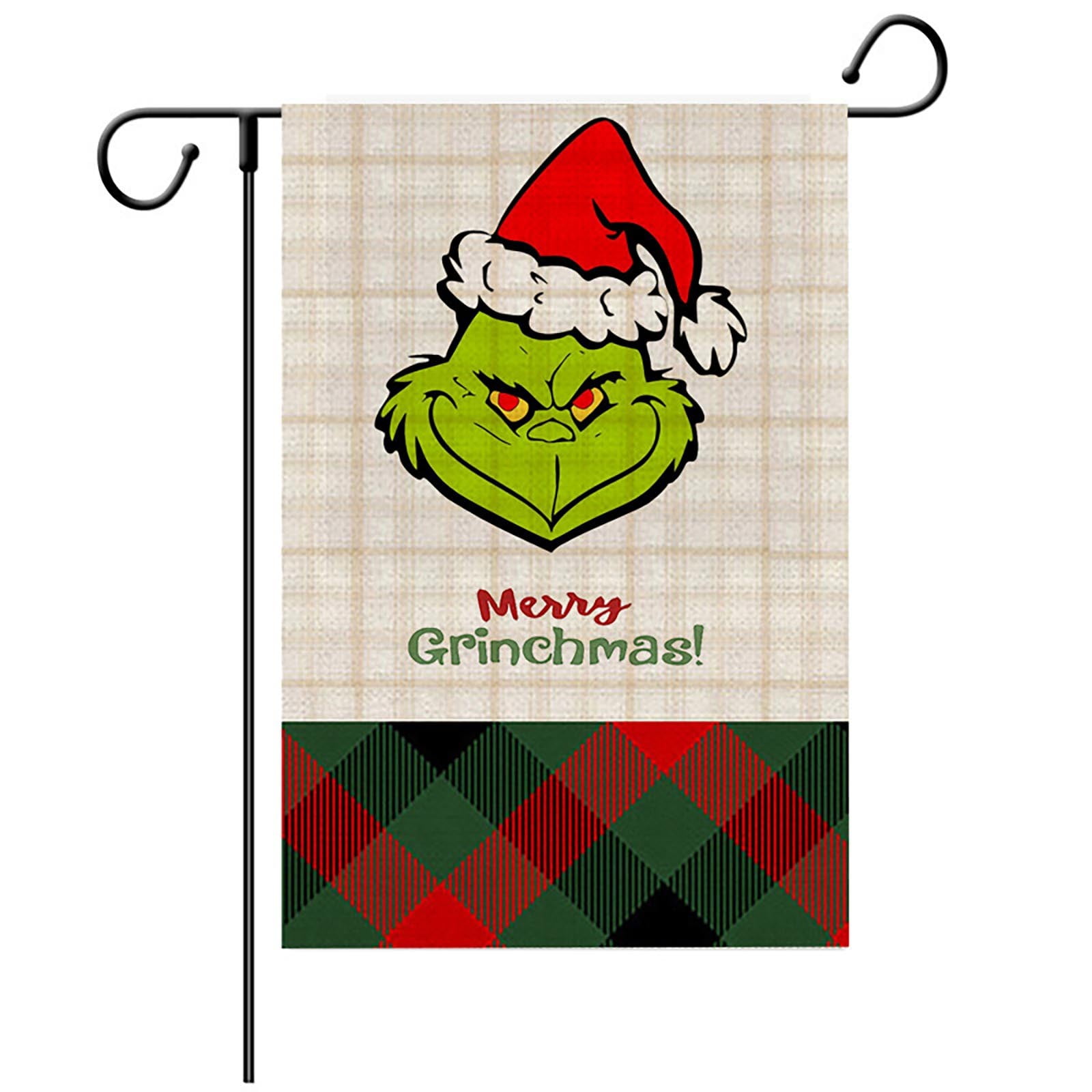 Apepal Grinch Garden Flags Decorations Christmas Welcome Garden Flag ...