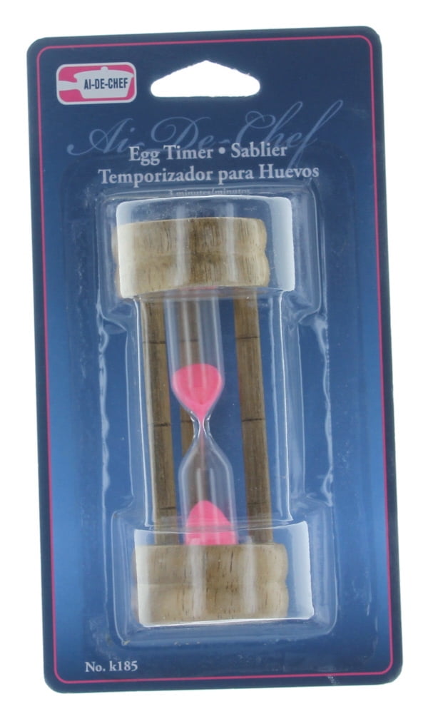 3 Minute Hourglass Wood Glass Sand Timer For Kitchen eggs and timeouts ...