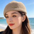 Blarkrus Beret Lightweight Breathable Hollow Out, 2-in-1 Design ...
