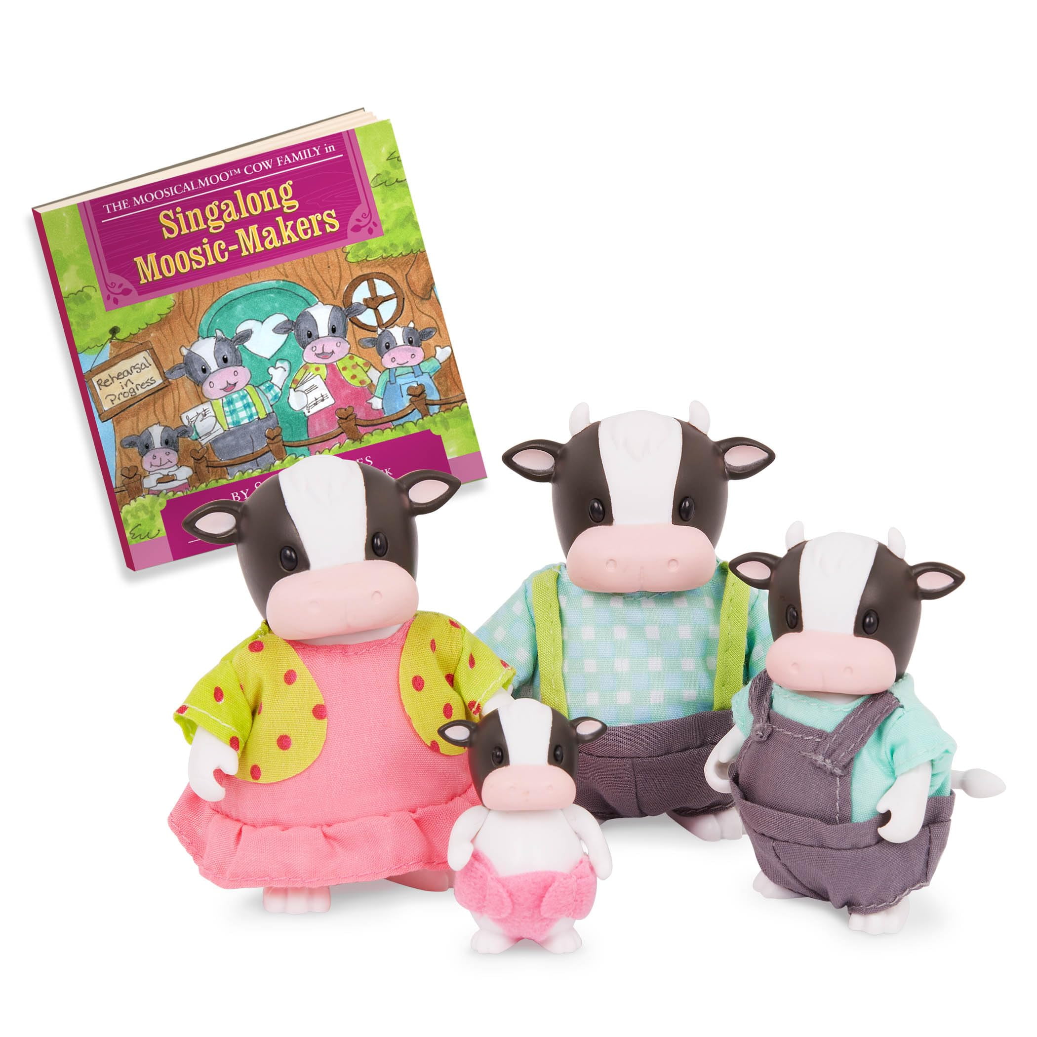 Li'l Woodzeez – The Moosicalmoo Cow Family – Non Flocked – Set of 4 ...