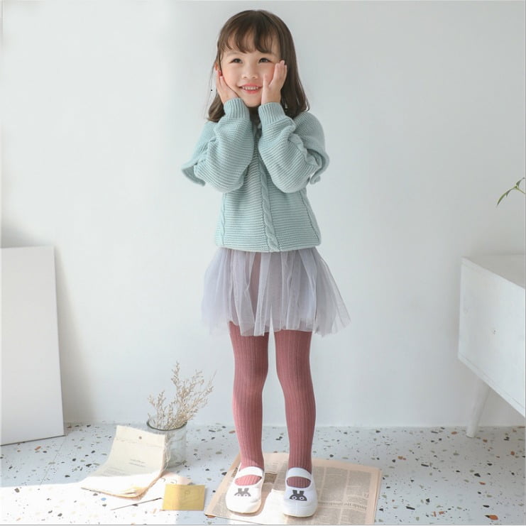 Laurenza's Toddler Big Girls Rosewood Pink Ribbed Tights 6-8Y Winter ...