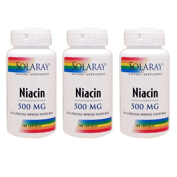 Suplemento Solaray de niacina 500 mg 100 cápsulas vegetales | Bodega Aurrera en línea