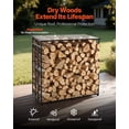 VEVOR Firewood Rack with Sloped Roof, 6 ft Outdoor Firewood Holder, 1/4 ...
