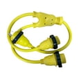 Free Shipping! Amp Up Marine & RV Cords 125v 30a x (2) 125v 30a Marine Y Splitter Boat Adapter ...