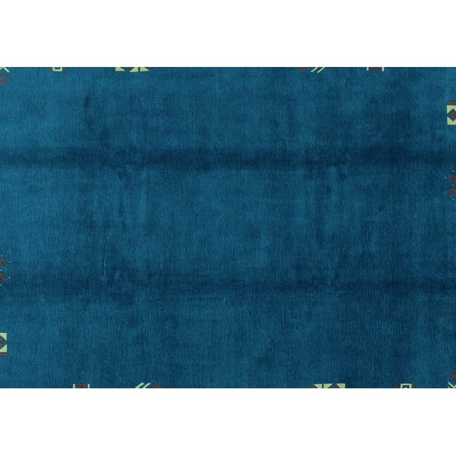 Ahgly Company Indoor Rectangle Abstract Light Blue Modern Area Rugs, 2 ...