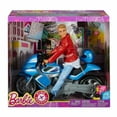 Barbie Pink Passport Motorcyclist Ken Doll Motorcycle & Helmet Mattel ...