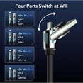 240W Fast Charging 4-in-1 Cable with RGB Breathing Light, Universal ...