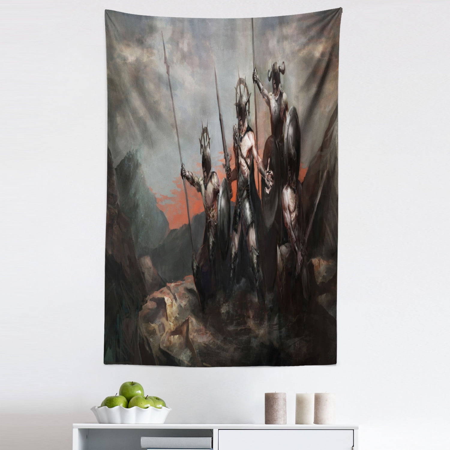 Fantasy World Tapestry, Fantasy Fiction Themed Illustration in an Alien ...