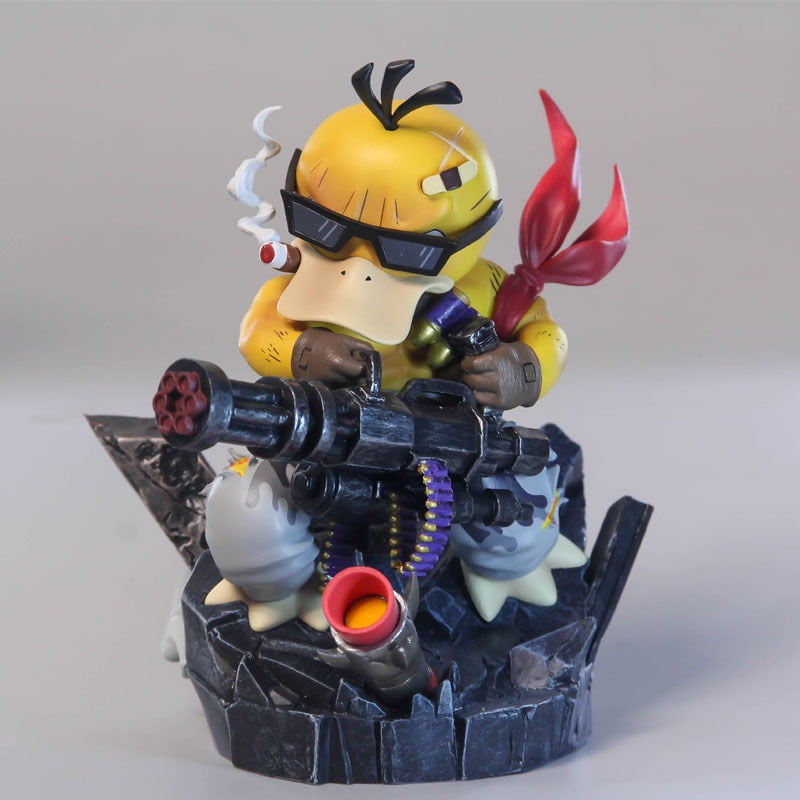 Figura de acción de juguete con ametralladora de pato Psyduck de ...