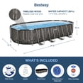 Bestway Power Steel 24’ x 12’ x 52” Oval Pool Set, Easy Setup ...