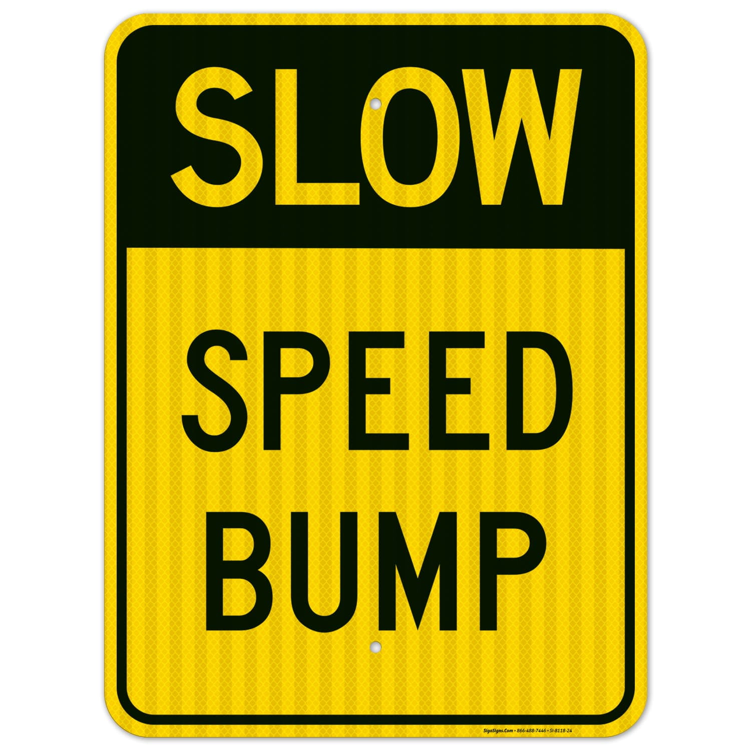 Slow Speed Bump Sign, - Walmart.com