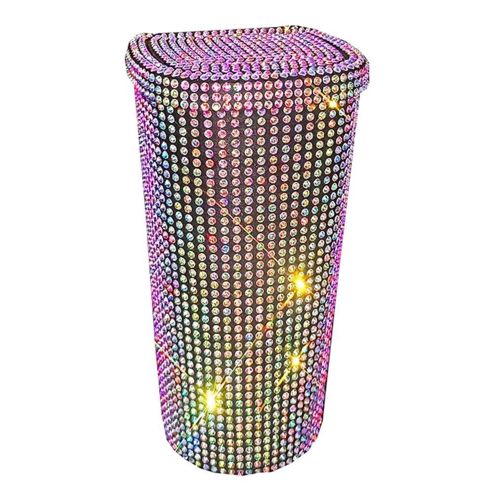 Bling Trash Can for Car|Auto Trash Can Front Seat Rhinestone with Lid ...
