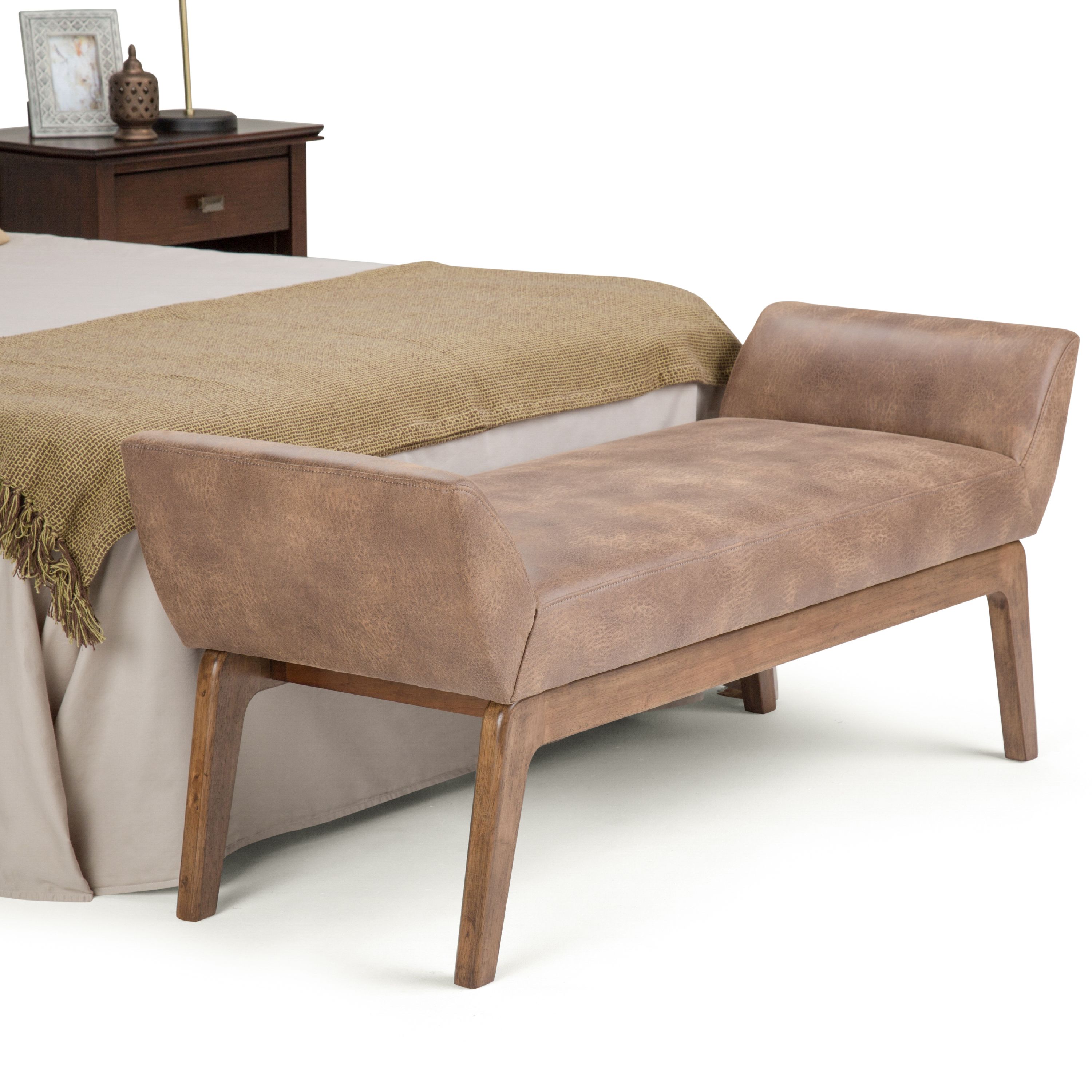 Simpli Home Sabrina Extra Wide Ottoman Bench - Walmart.com - Walmart.com