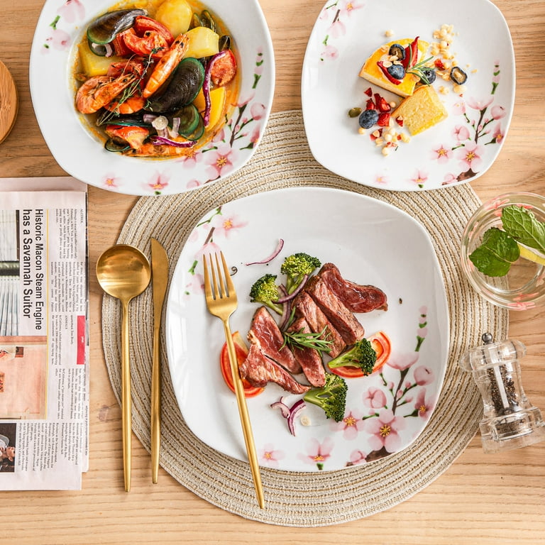 VEWEET, Series Annie, 40-Piece Porcelain Dinnerware Set, VEWEET, Series Annie, 40-Piece Porcelain Dinnerware Set,