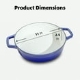 4QT Cast Iron Pan Enameled Non-Stick Stew Pan,Blue - Walmart.com