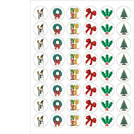 Assorted Holiday Envelope Seals - 1.2" Christmas Circle Stickers - 144 ...