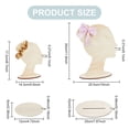 2 Sizes Hair Bun Girl Wooden Head Silhouette Stands Hair Display Craft ...