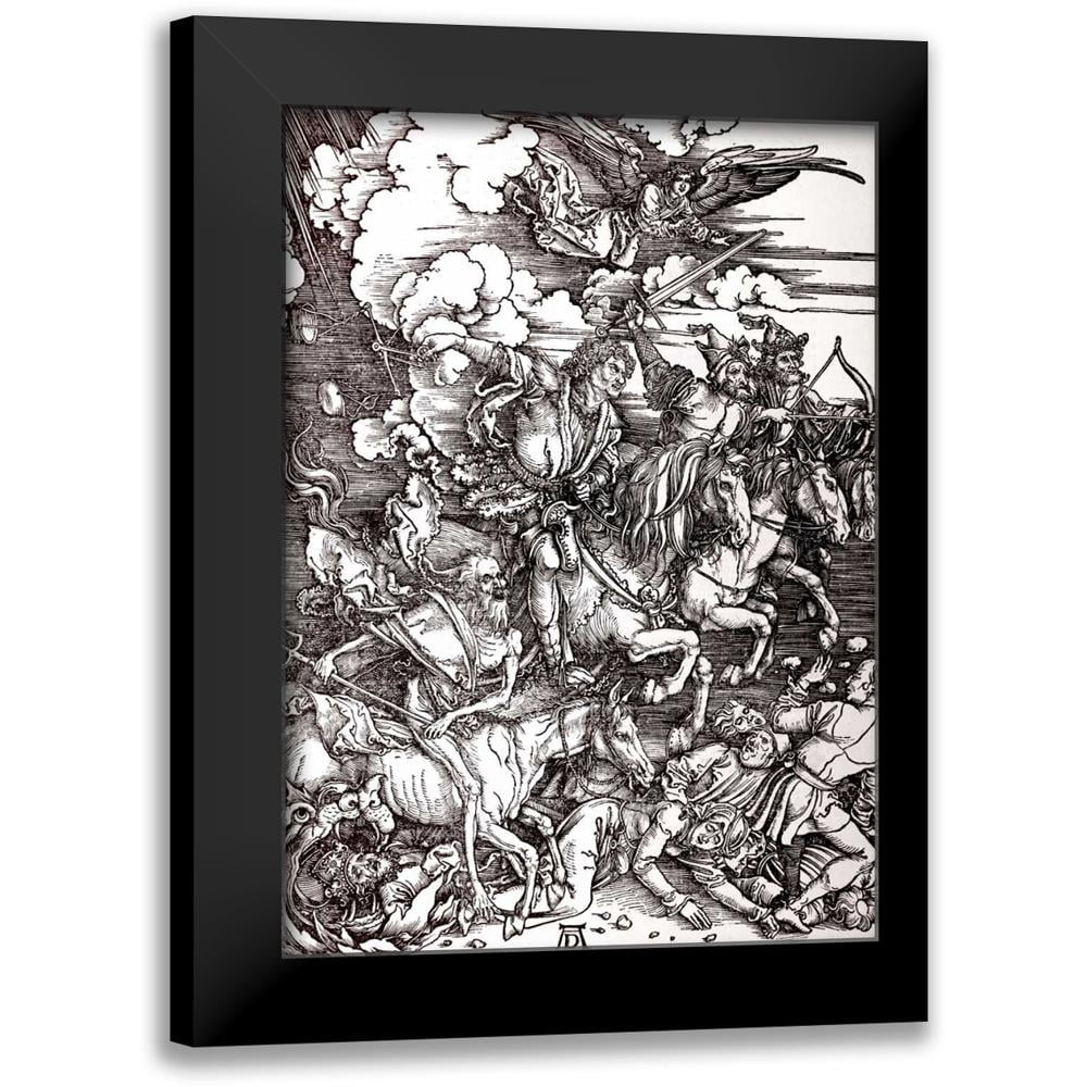 Durer, Albrecht 14x18 Black Modern Framed Museum Art Print Titled - The Four Horsemen of The ...