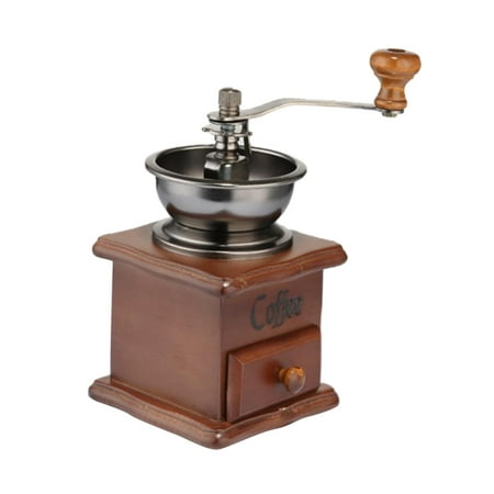 Retro Style Wooden Hand Grinder coffee Grinder Roller with Drawer ...