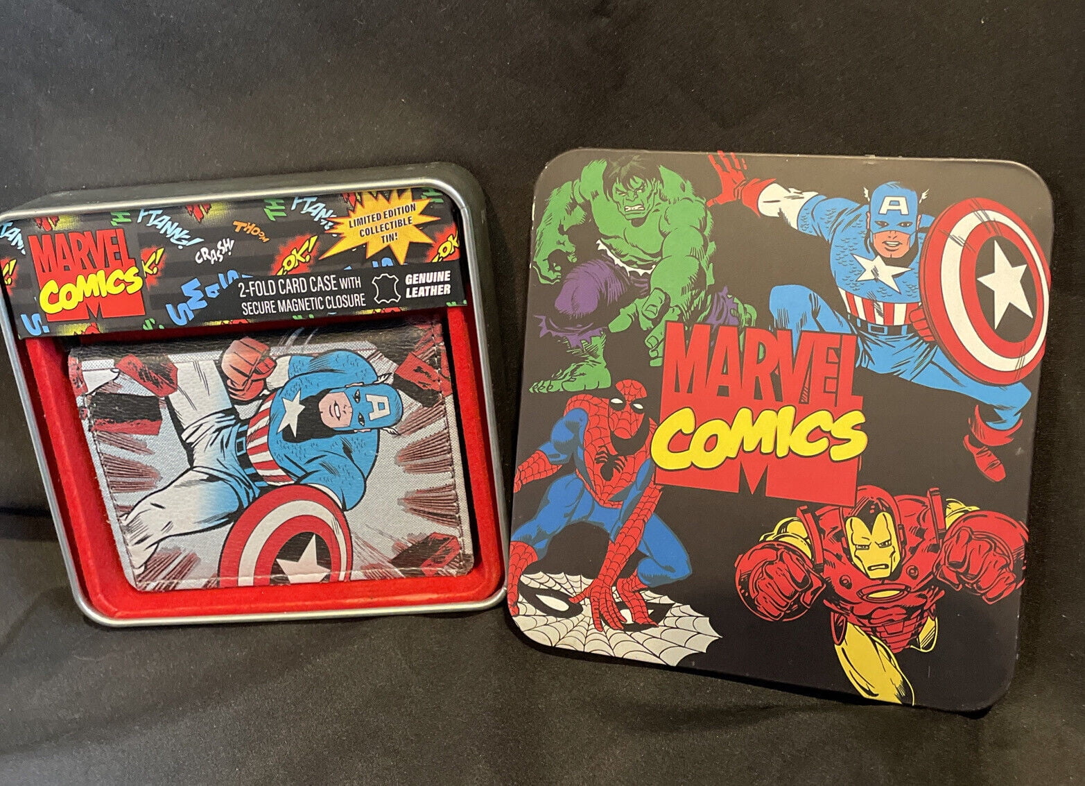 Marvel Captain America Leather 2 Fold Card Case w/ Magnetic Closure ...