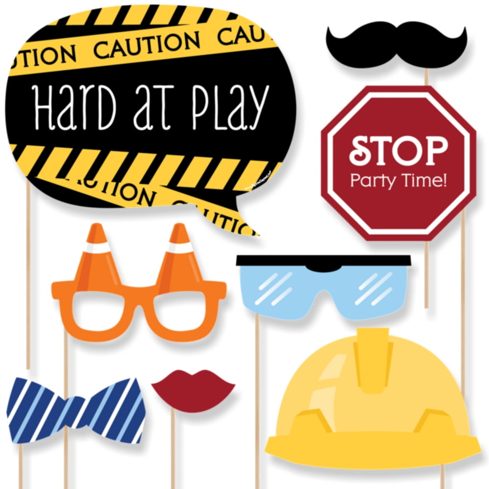 Buy Big Dot of Happiness Construction Truck - Photo Booth Props Kit ...