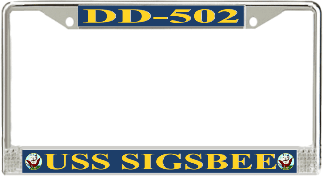 USS Sigsbee DD-502 License Plate Frame - Walmart.com