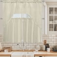 Beige Kitchen Curtains Swag Valance and Tier Curtains Set 36 Inch ...