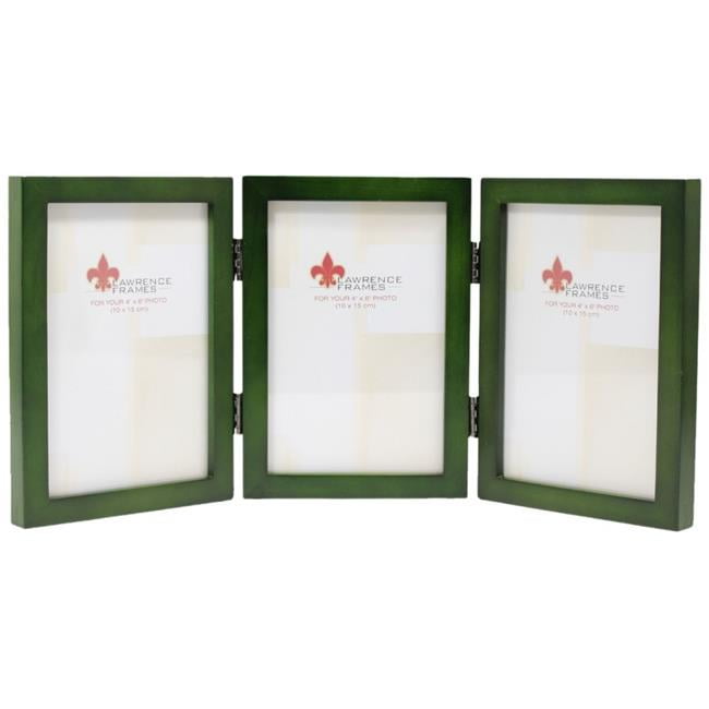 Lawrence Frames Hinged Triple Wood Picture Frame Gallery - Green- 0.67 ...