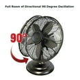 Optimus F-6212 Powerful 3 Speed 12" Portable Retro Oscillating Table ...