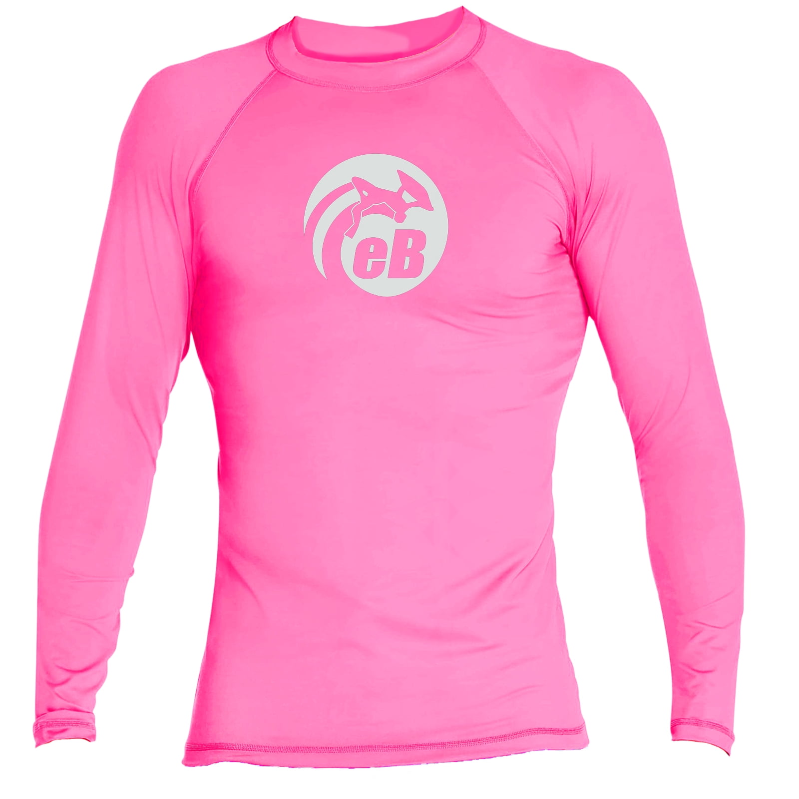 eBodyboarding Launch Out Logo Long Sleeve Rashguard-PK/WH - Walmart.com