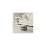 Edgeley Boho Round Pouf in Grey, Natural Woven Braided Jute - Walmart.com